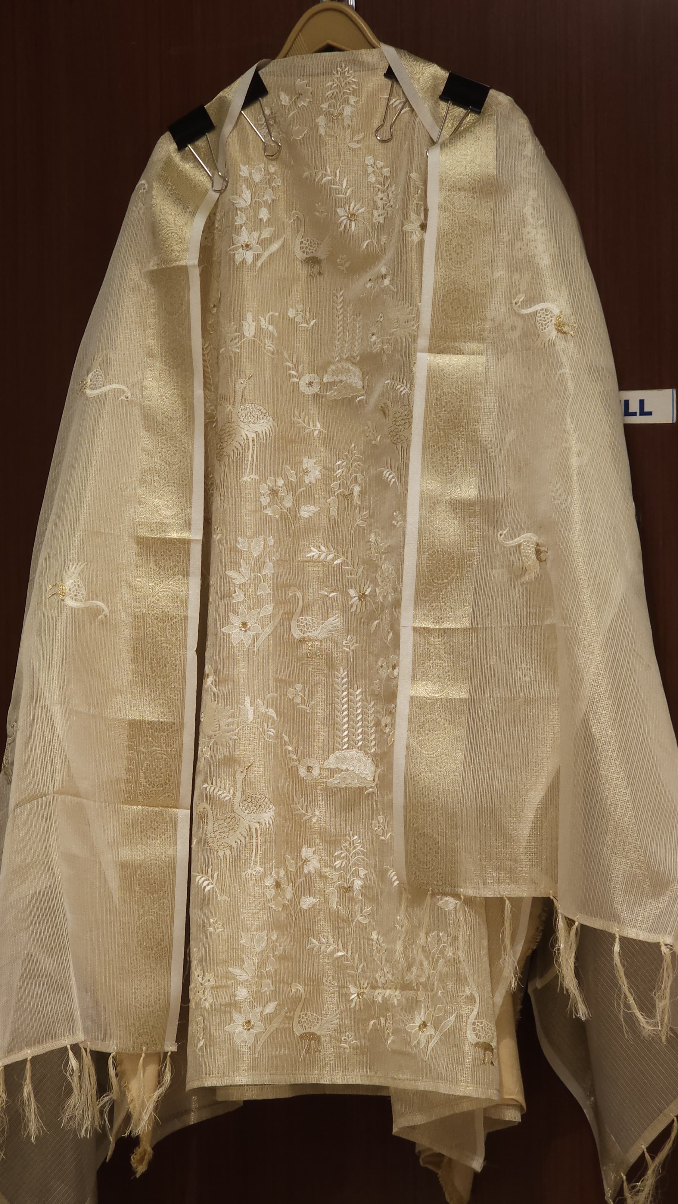 Kota Doria Suit with Flamingo's in Thread Embroidery – Parkash Shoppe