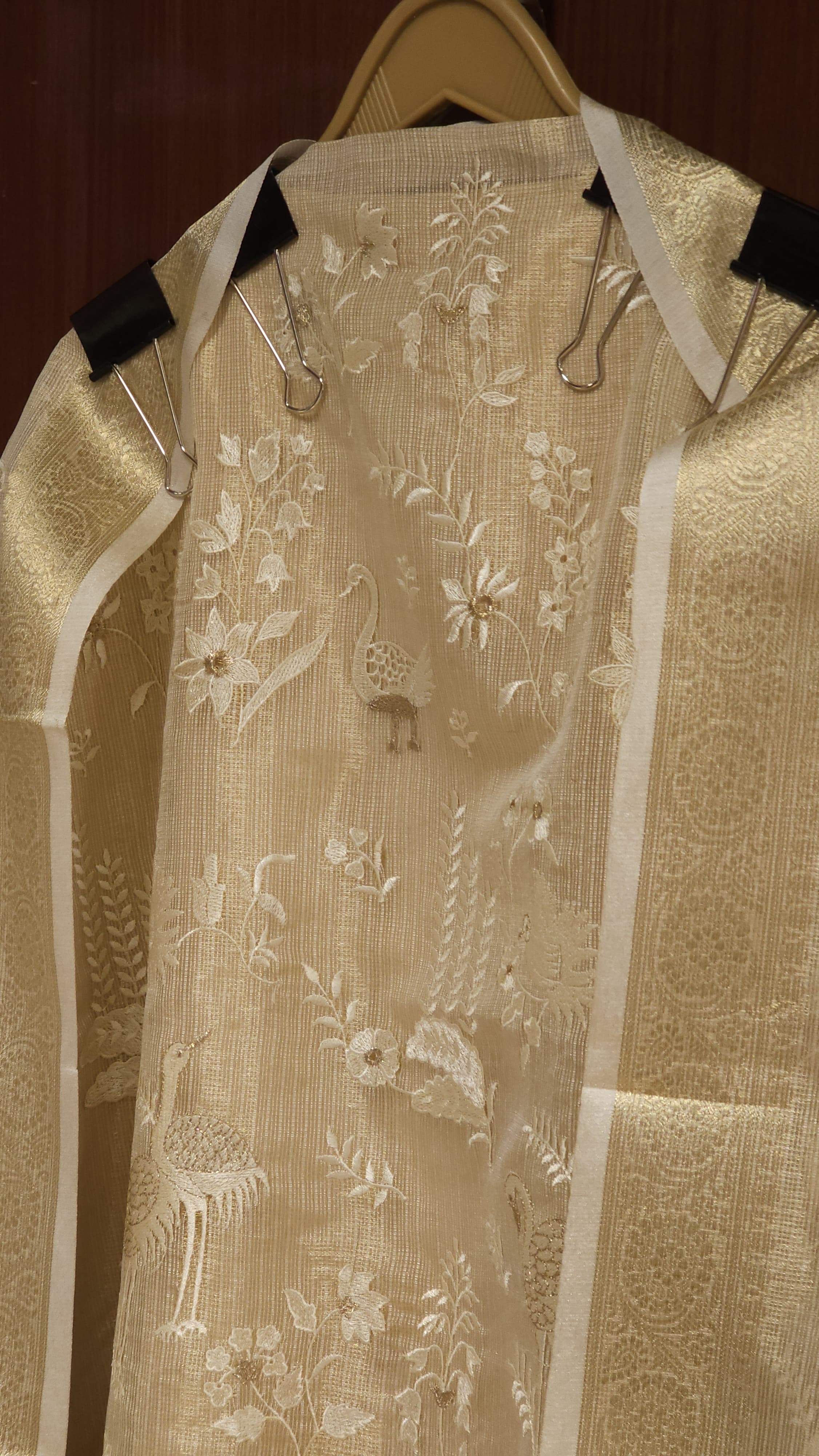 Kota Doria Suit with Flamingo's in Thread Embroidery – Parkash Shoppe